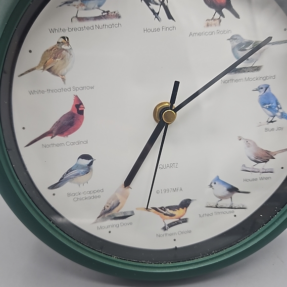 MFA | Wall Decor | Mfa North American Bird Singing Analog Wall Clock ...